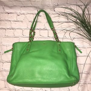 Bags | Kate Spade Green Handbag Designer Sz M | Poshmark